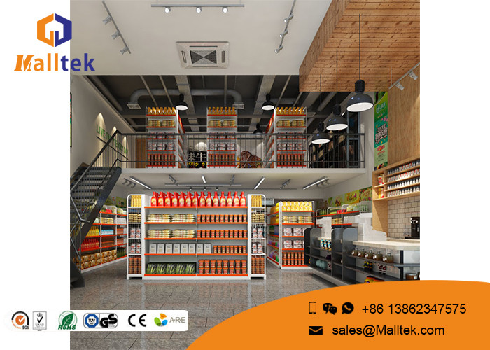 Desain kustomisasi Gondola Metal Rack Tampilan Gondola Lempar Kembali Rak