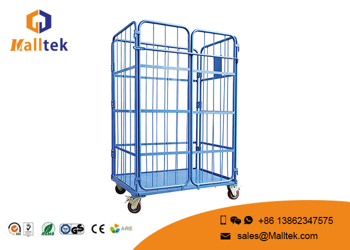 Trolley Logistik Lipat Trolley gudang untuk transportasi di pusat ...